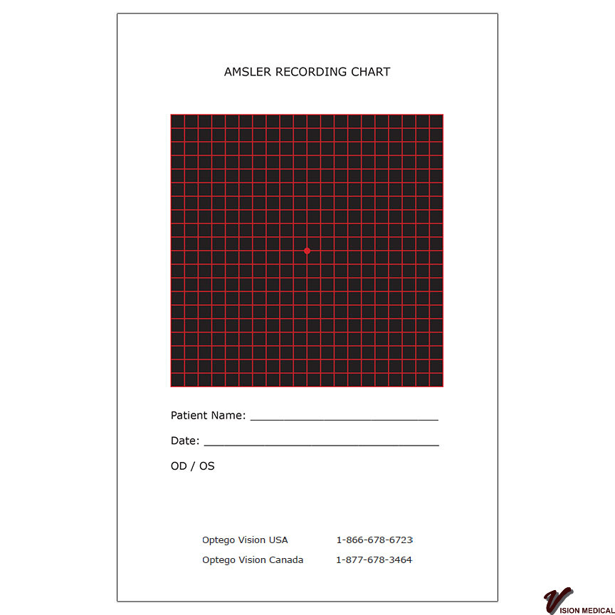 Amsler Grid Testing Sheets
